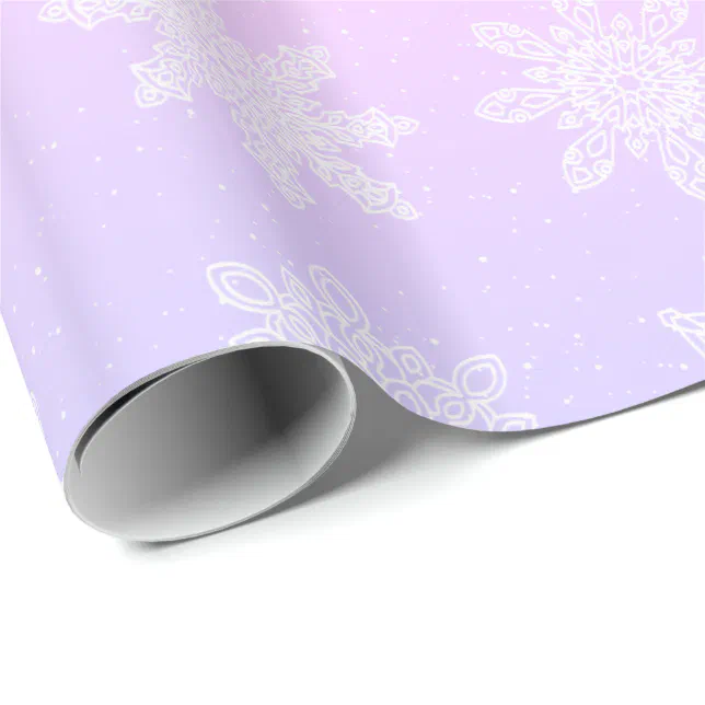Elegant Holographic Snowflake Christmas Pattern Wrapping Paper | Zazzle