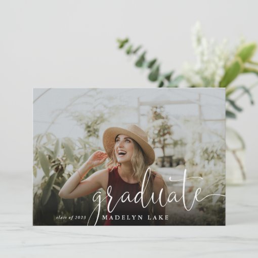 Elegant Horizontal Four Photo 2023 Graduation Invi Invitation | Zazzle