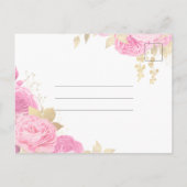 Elegant Hot Pink Floral Quinceanera Save The Date Postcard | Zazzle