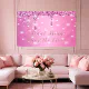 Elegant Hot Pink Glitter Drip Bachelorette Banner | Zazzle
