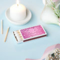 Elegant Hot Pink Glitter Drip Bachelorette Matchboxes | Zazzle