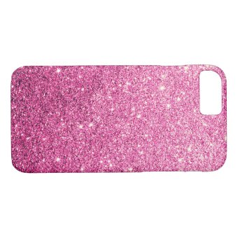 Elegant Hot Pink Glitter Luxury iPhone 7 Case | Zazzle