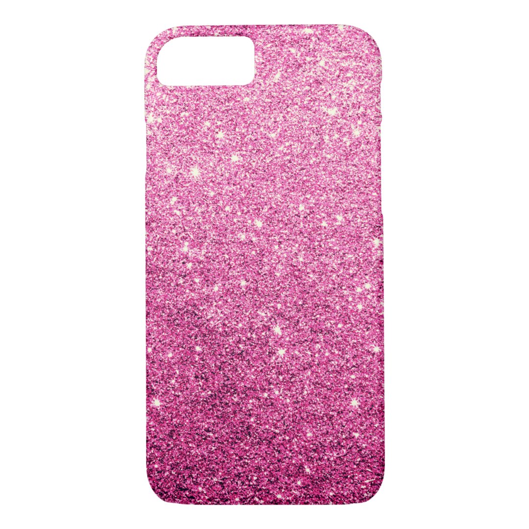 Elegant Hot Pink Glitter Luxury iPhone 7 Case | Zazzle