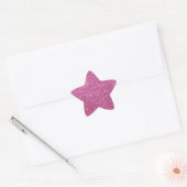 Elegant Hot Pink Glitter Star Sticker | Zazzle