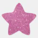 Elegant Hot Pink Glitter Star Sticker | Zazzle
