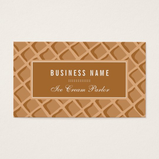 Elegant, Ice Cream Waffle Cone Business Card | Zazzle