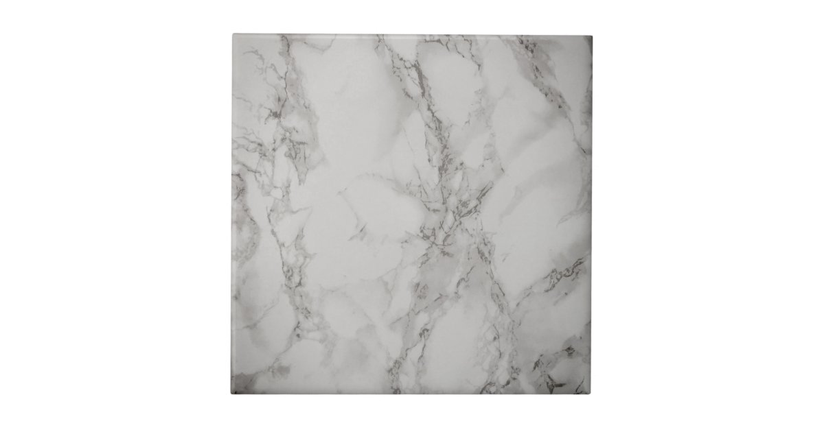 Elegant imitation marble look ceramic tile | Zazzle