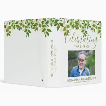 Elegant In Loving Memory Photo Album 3 Ring Binder | Zazzle