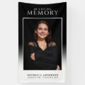 Elegant In Loving Memory Photo Funeral/Memorial Banner | Zazzle