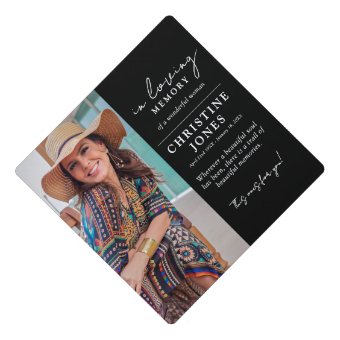 Elegant In Loving Memory Photo Graduate Graduation Cap Topper | Zazzle