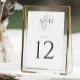 Elegant Initial Script Monogram Classic Wedding Table Number | Zazzle