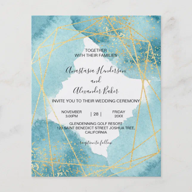Elegant Invitation to wedding ceremony. Flyer | Zazzle