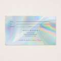 Elegant Iridescent Blue Holographic Gift Card | Zazzle