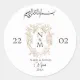 elegant Islamic nikah custom wedding Classic Round Sticker | Zazzle