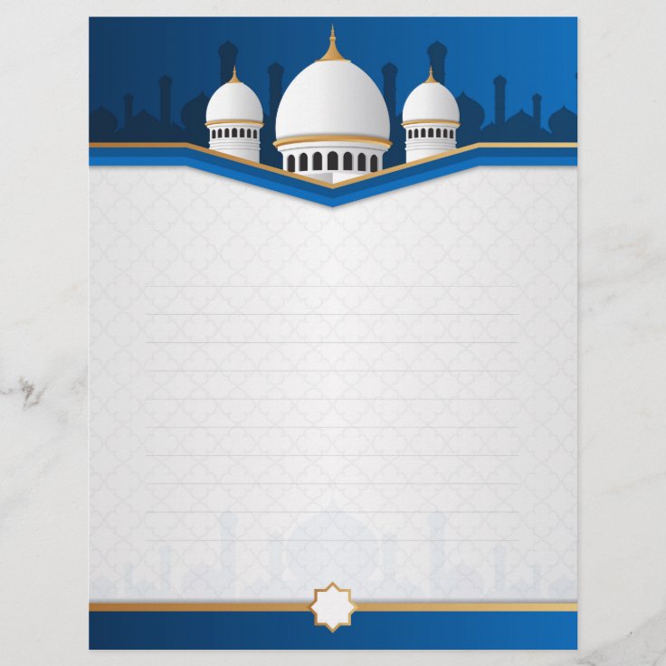Elegant Islamic template Letterhead | Zazzle