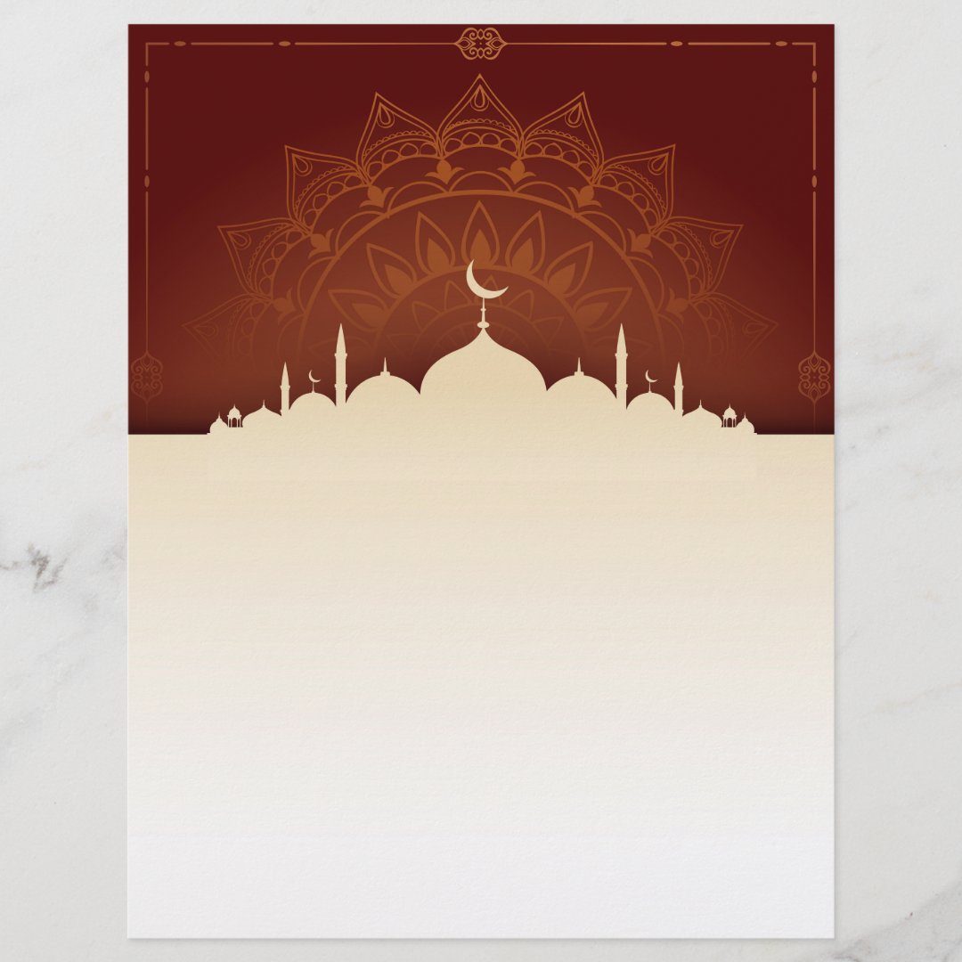 Elegant Islamic template Letterhead | Zazzle