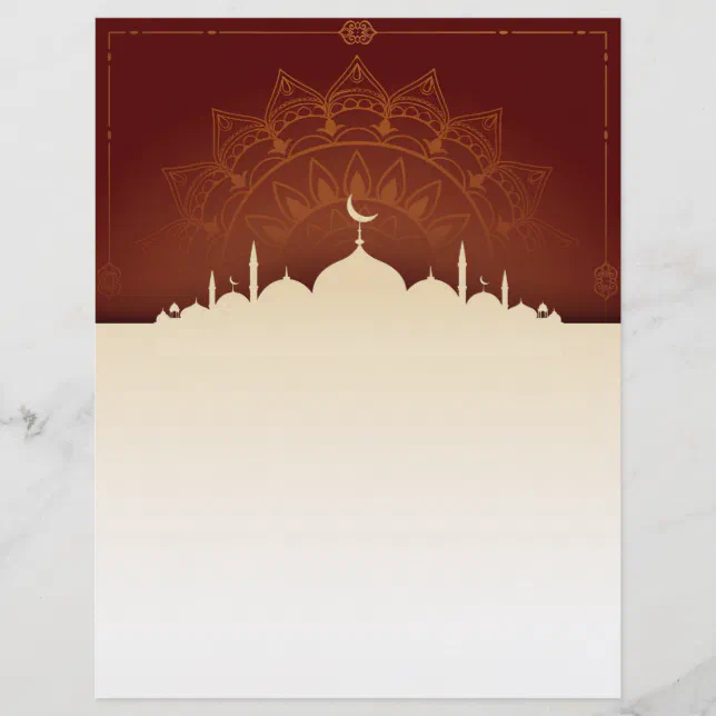 Elegant Islamic template Letterhead | Zazzle