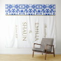 Elegant Italian Blue Wedding Backdrop | Zazzle