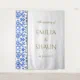 Elegant Italian Blue Wedding Backdrop | Zazzle