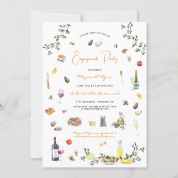 Elegant Italian Engagement Party Invitation | Zazzle