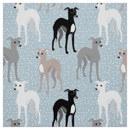 I Love my Italian Greyhound Fabric | Zazzle