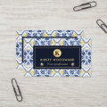 Elegant Italian Mediterranean Pattern Business Card | Zazzle