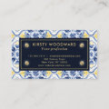 Elegant Italian Mediterranean Pattern Business Card | Zazzle