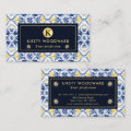 Elegant Italian Mediterranean Pattern Business Card | Zazzle