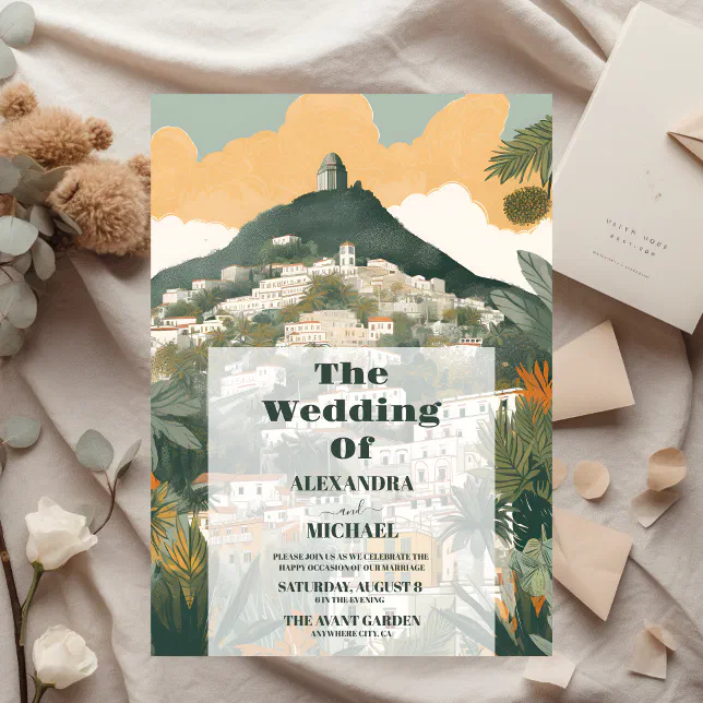 Elegant Italy Capri Destination Wedding Invitation | Zazzle