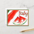 Elegant Italy Watercolor Melon Travel Holiday Postcard | Zazzle