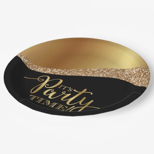 Elegant It's Party Time Paper Plate | Zazzle