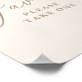 Elegant Ivory and Gold Calligraphy Favors Sign | Zazzle