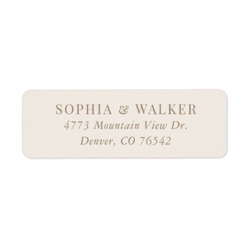 Elegant Ivory and Gold Wedding Return Address Label | Zazzle