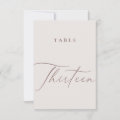 Elegant Ivory Calligraphy Thirteen Table Number | Zazzle