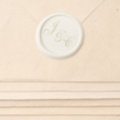 Elegant Ivory Cursive Script Wedding Monogram Wax Seal Sticker | Zazzle