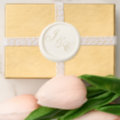 Elegant Ivory Cursive Script Wedding Monogram Wax Seal Sticker | Zazzle