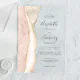 Elegant Ivory Gold Agate Wedding Acrylic Invitations | Zazzle