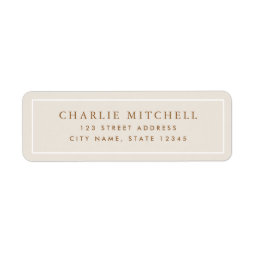 Elegant ivory return address label | Zazzle