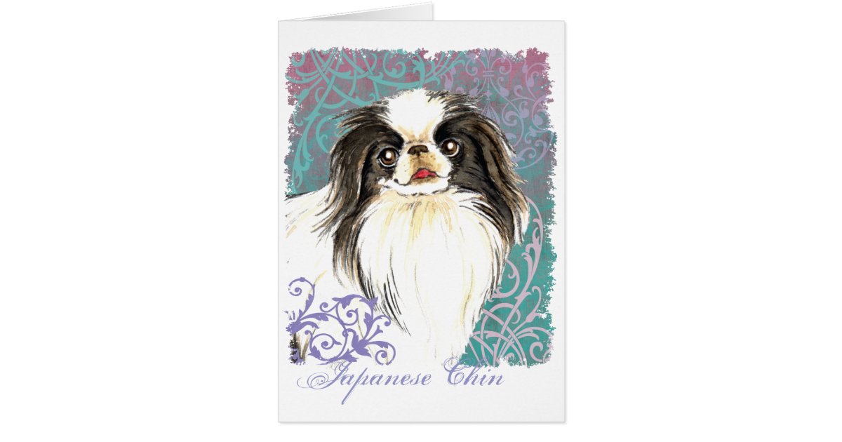 Elegant Japanese Chin Card | Zazzle