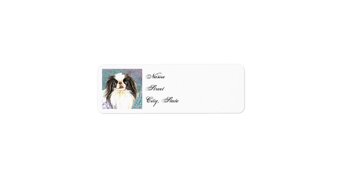 Elegant Japanese Chin Label | Zazzle