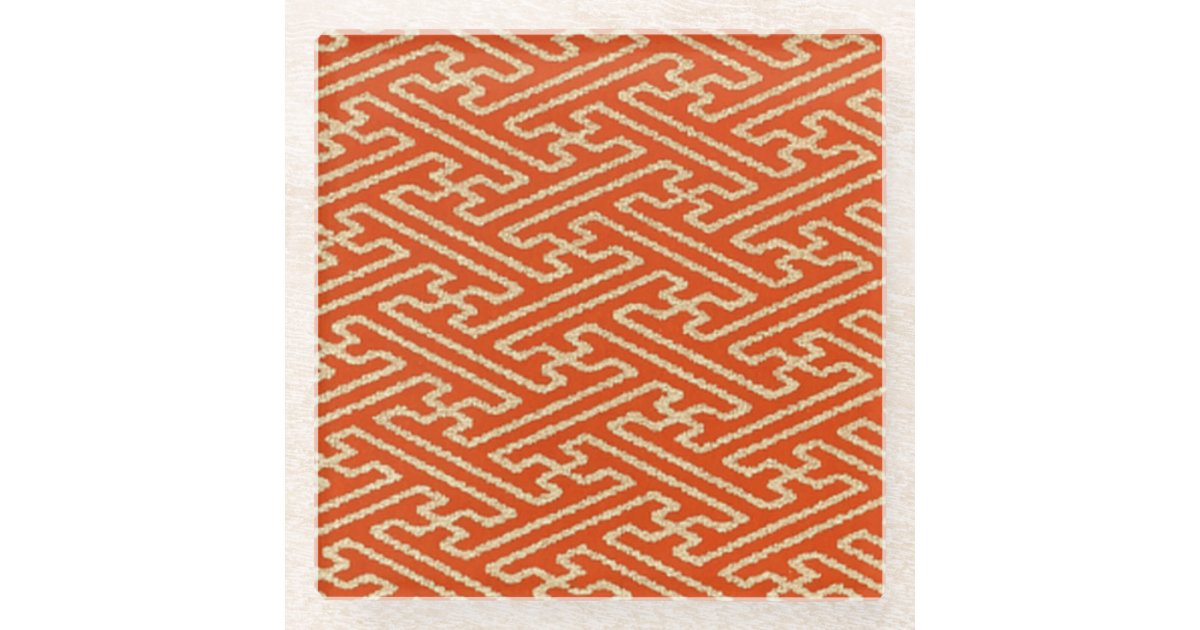 Elegant Japanese Washi Origami Geometric Glass Coaster | Zazzle