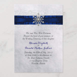 Snowflake Wedding Invitations | Zazzle