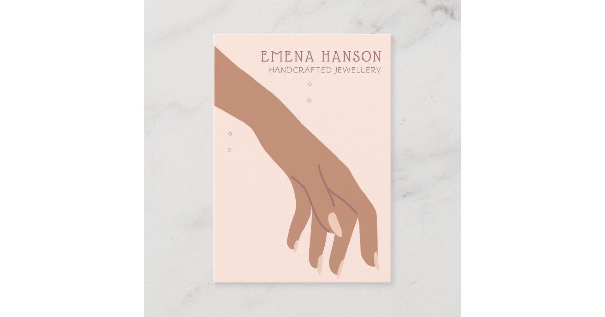 Elegant Jewelry Crafter Bracelet Hand display card | Zazzle