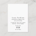Elegant Jewelry Custom Logo Simple Design White Calling Card | Zazzle