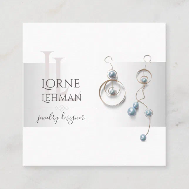 elegant jewelry designer business card | Zazzle