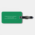 Elegant Kelly Green Script Name Personalized Luggage Tag | Zazzle