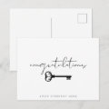 Elegant Key Congratulations New Home Real Estate Postcard | Zazzle