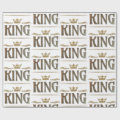 Elegant KING Royalty Lettering Crown Wrapping Paper | Zazzle