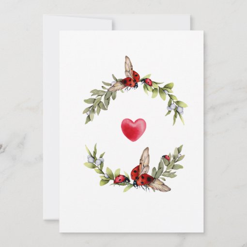 Elegant Lady Bug Floral Baby Shower Invitation | Zazzle