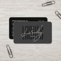 Elegant Lash Technician Signature Black Business Card | Zazzle